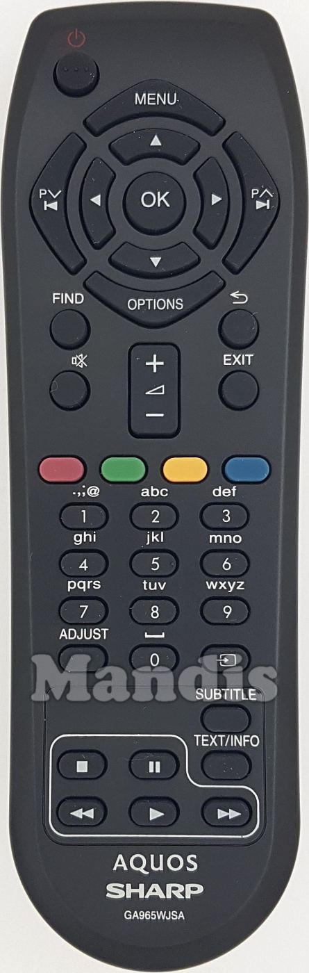Télécommande d'origine SHARP GA965WJSA (RRMCGA965WJSA)